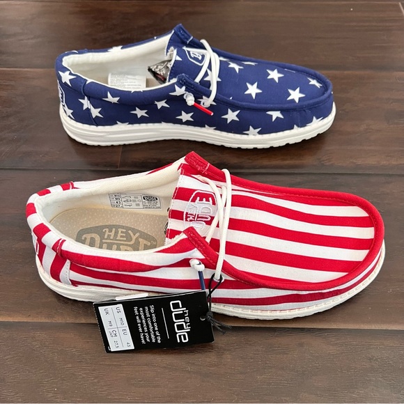 Hey Dude | Shoes | New Without Box Hey Dude American Flag Vibrant ...